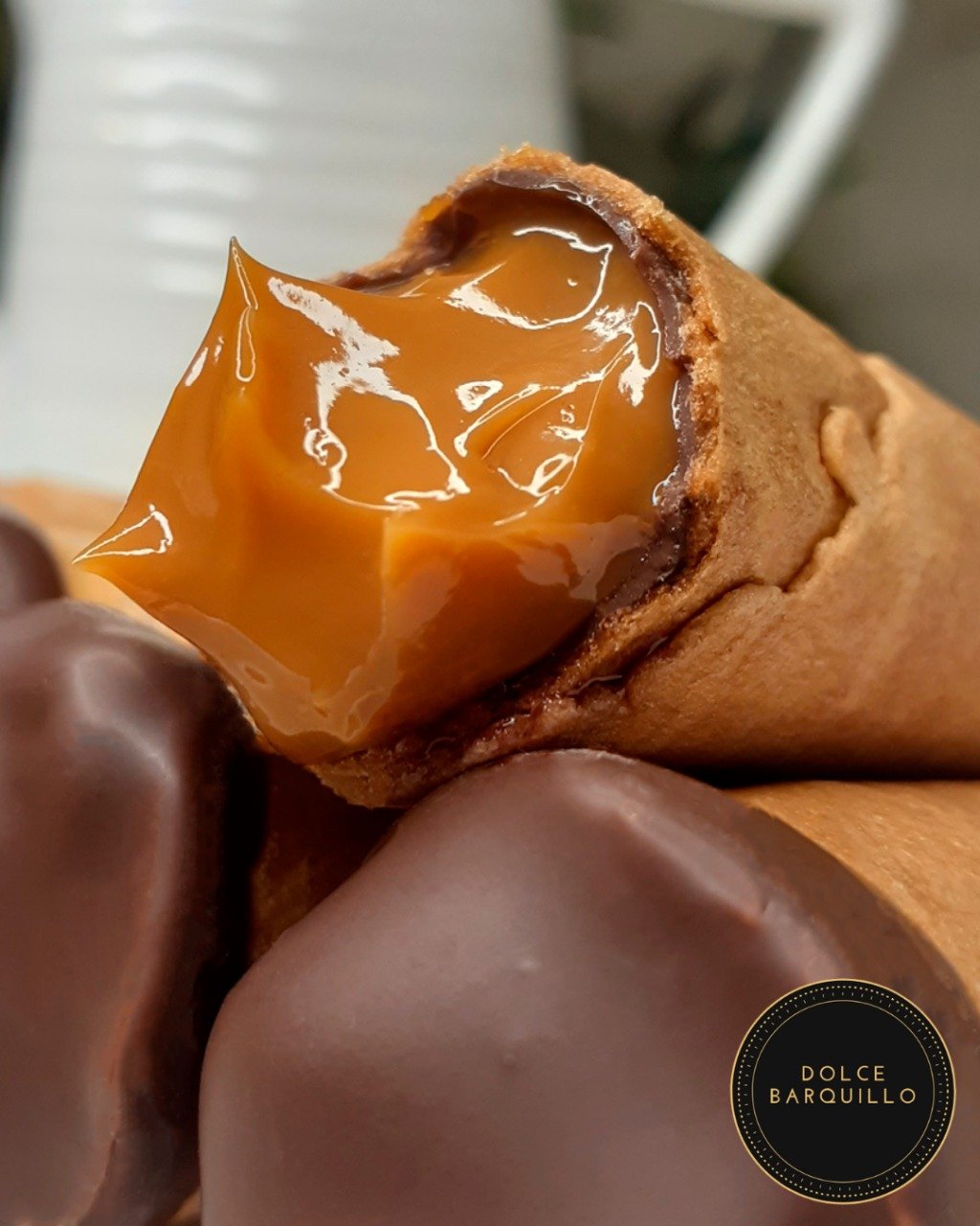 Barquillos Rellenos con Manjar (14 unidades) - Dolce Barquillo