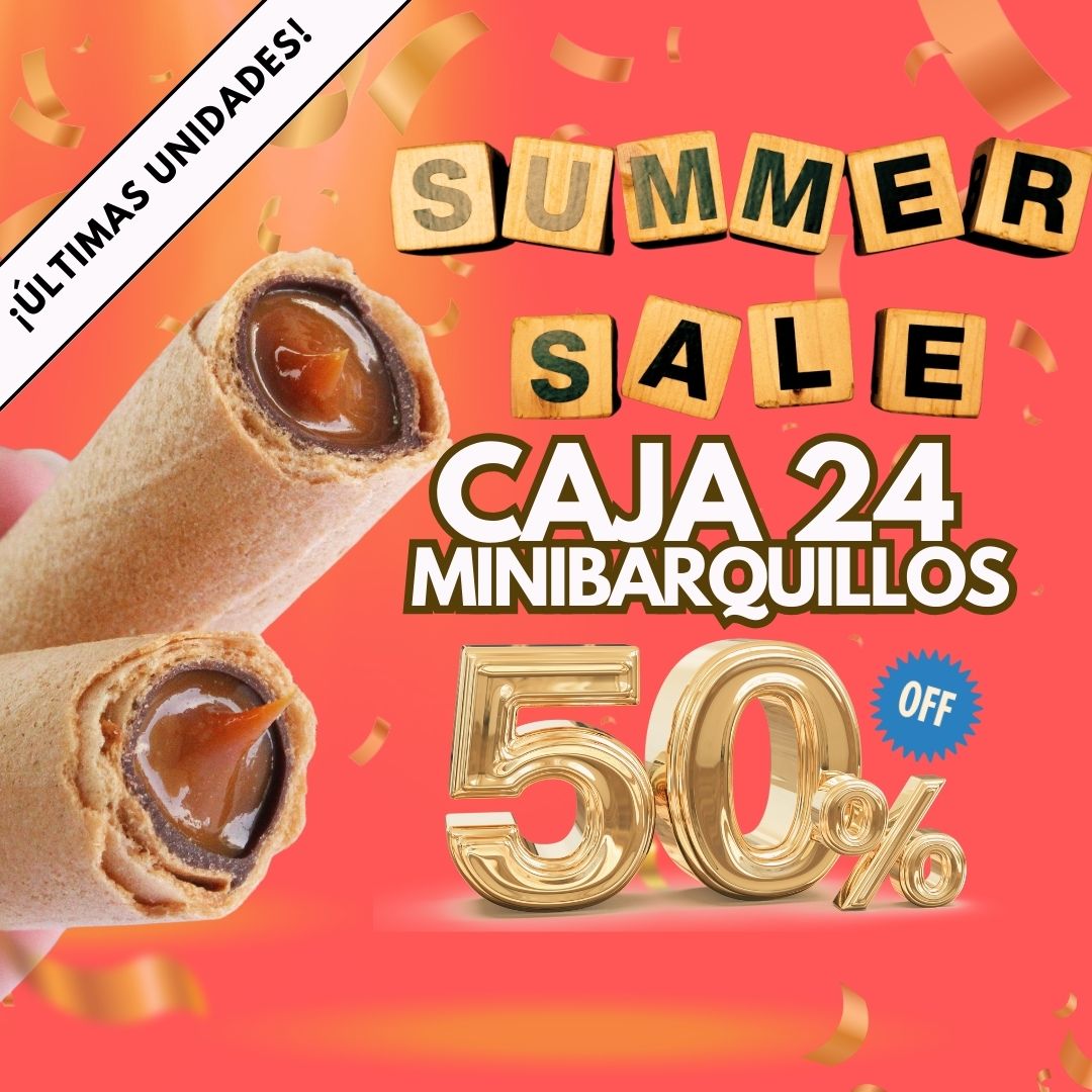 Mini Barquillos Rellenos con Manjar (24 unidades) - Dolce Barquillo